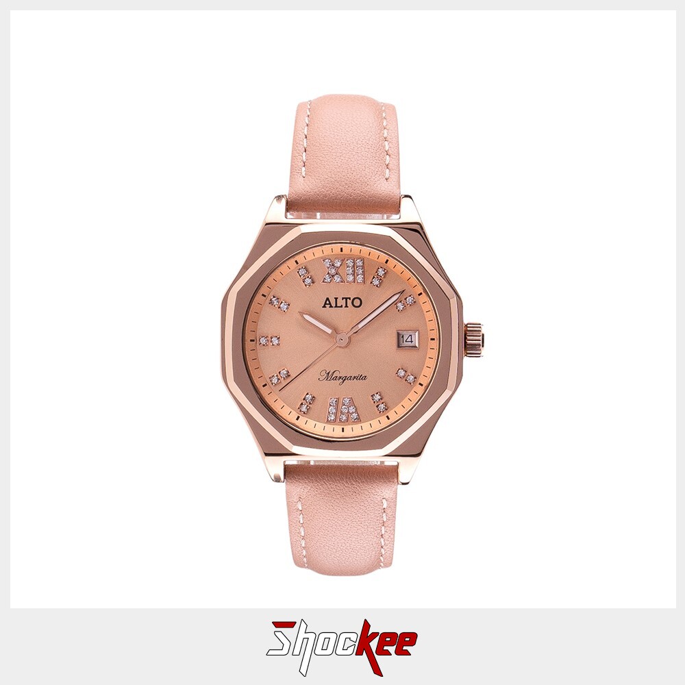 [Pre Order] ALTO AL-2111190F-5A5 Light Pink Leather Band Women Watch